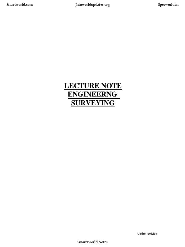 Surveying Notes PDF | Surveying | Accuracy And Precision | Free 30-day ...