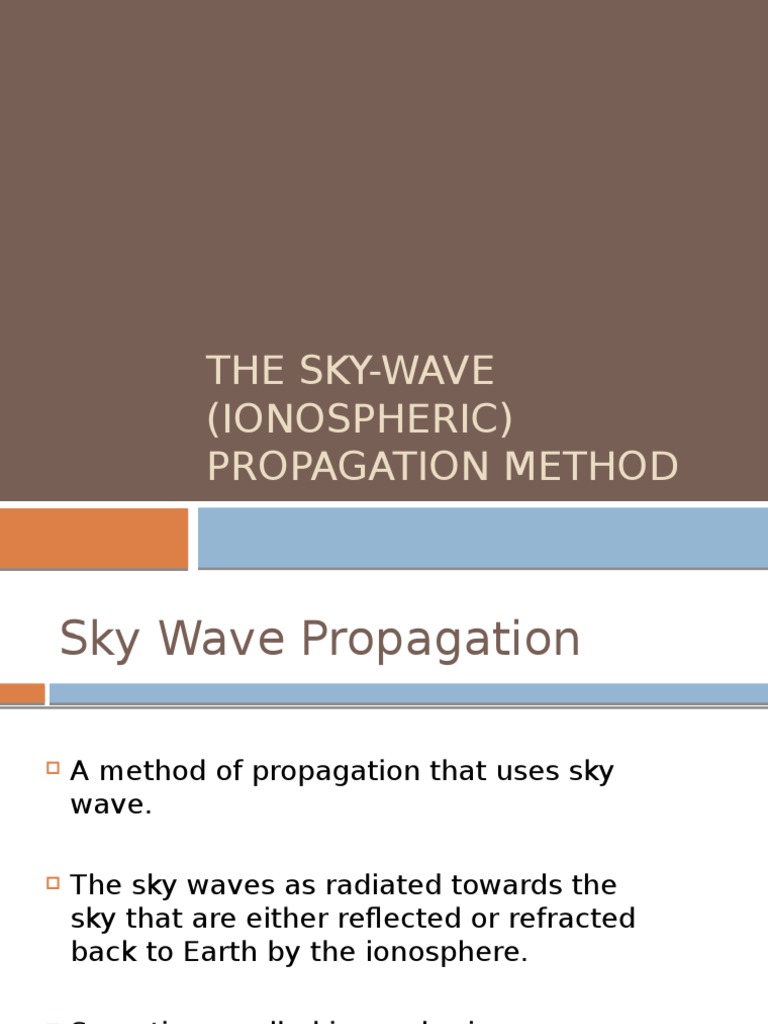 The Sky Wave Ionospheric Propagation Method Pdf Ionosphere