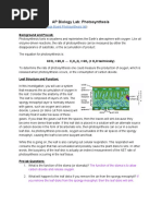 Photosynthesis Experiment with Spinach | PDF | Sodium Bicarbonate