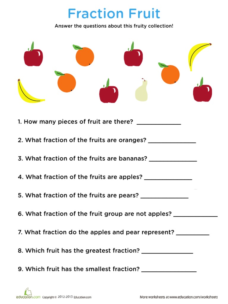 Fraction Fruit | PDF