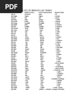 List of Irregular Verbs - Pink | PDF | Verb | Syntax