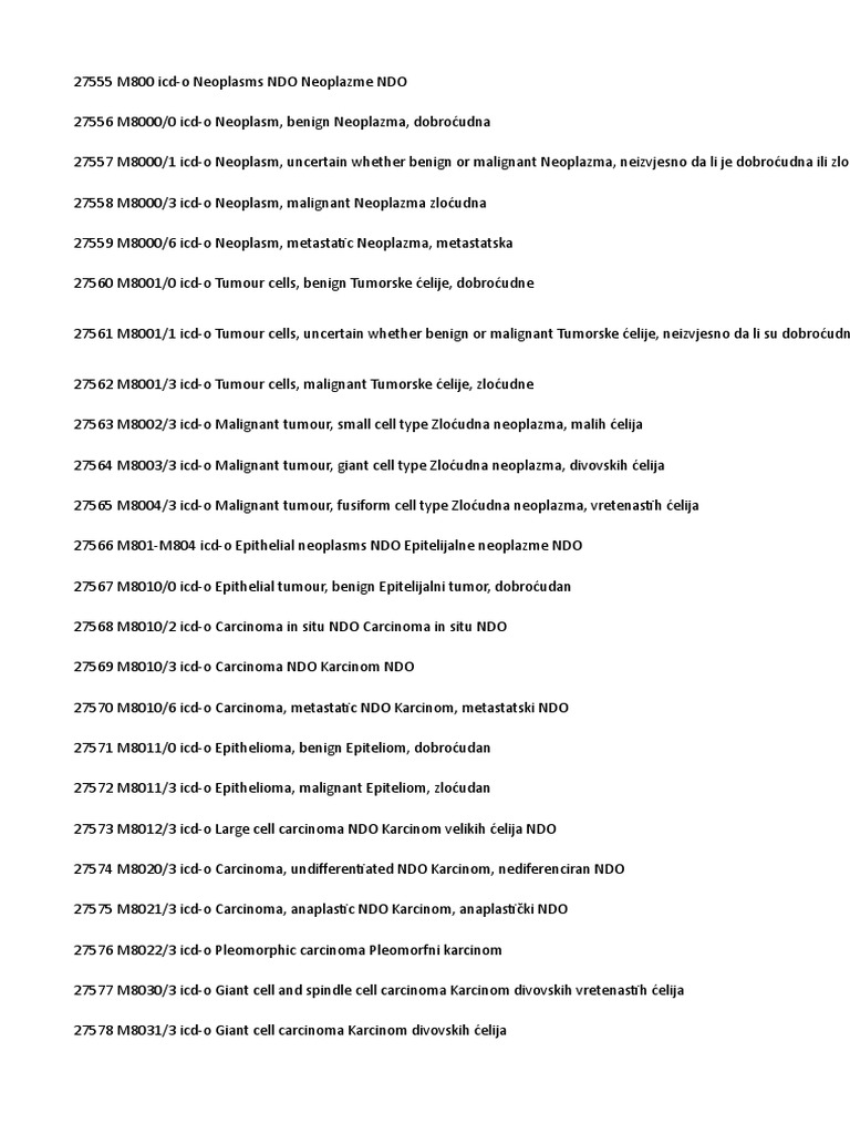 MKB10 Klasifikacija Bolesti | PDF