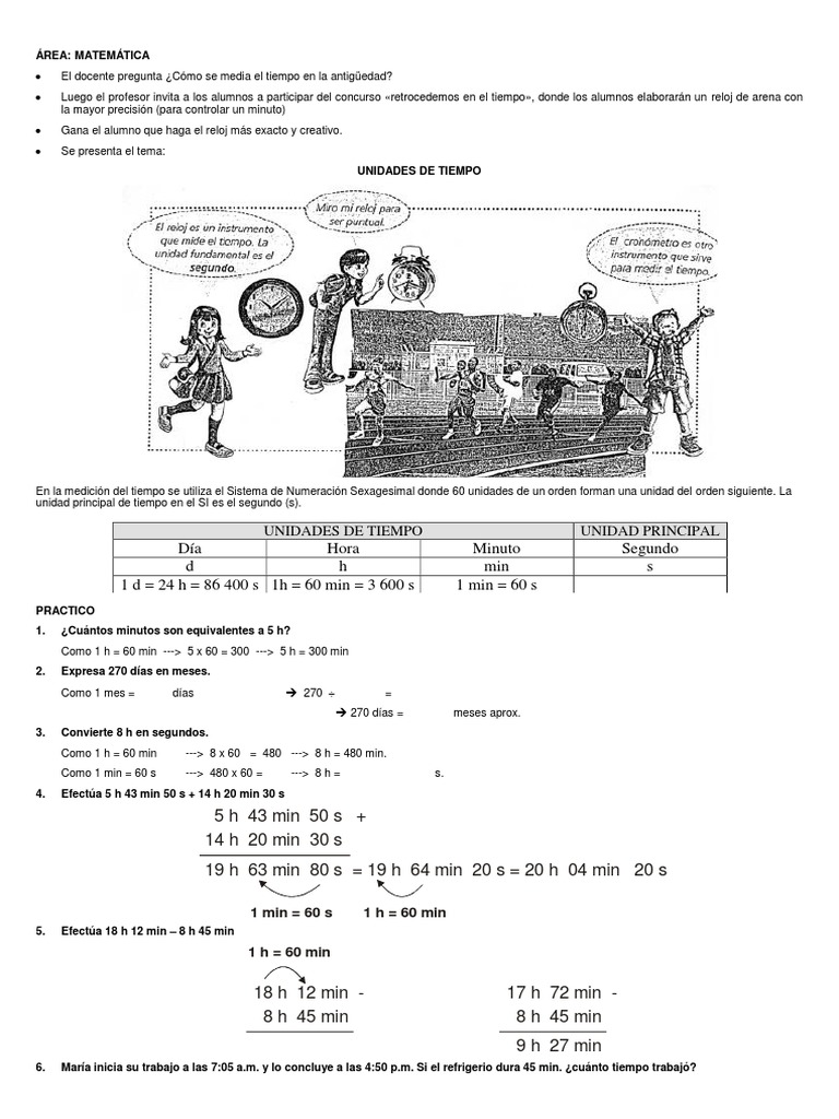 Unidad Del Tiempo | PDF | Hora | Naturaleza
