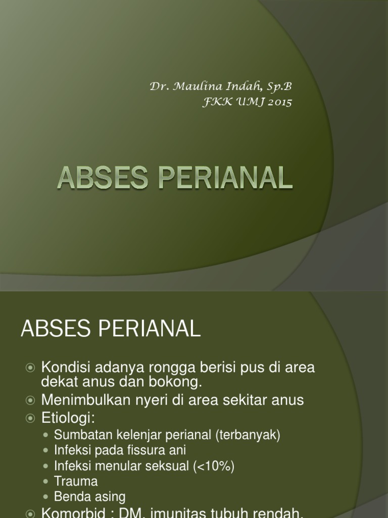 Abses Perianal UMJ | PDF