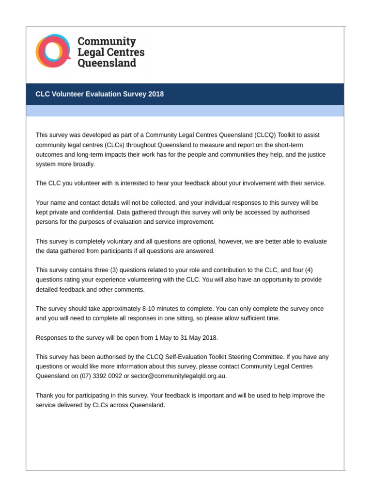 Volunteer Survey | PDF | Survey Methodology | Business