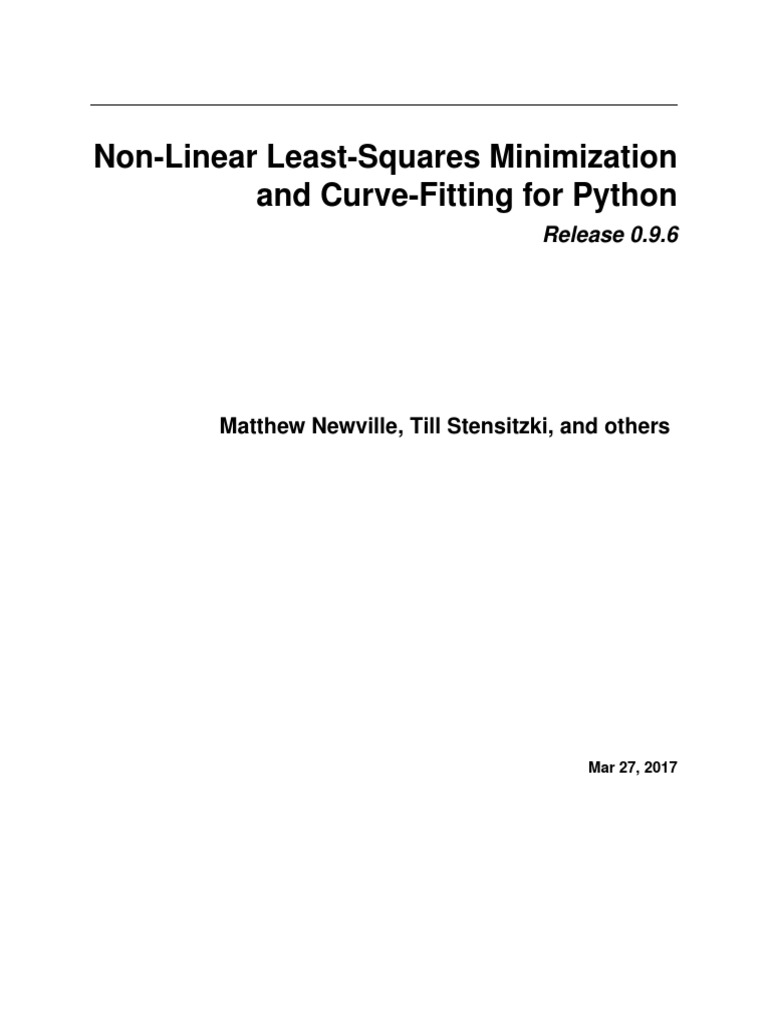 Lmfit | Download Free PDF | Parameter (Computer Programming) | Mathematical Optimization