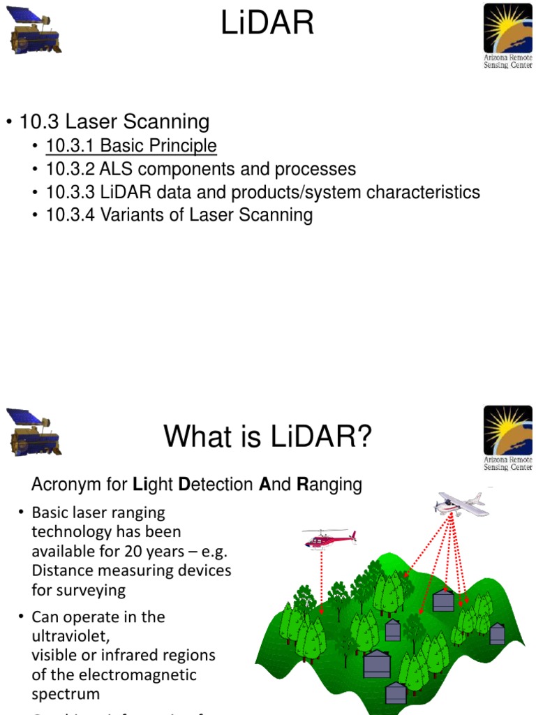 LiDAR Notes | PDF | Lidar | Image Scanner
