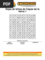 Sopa de Letras de Los Ecosistemas | PDF