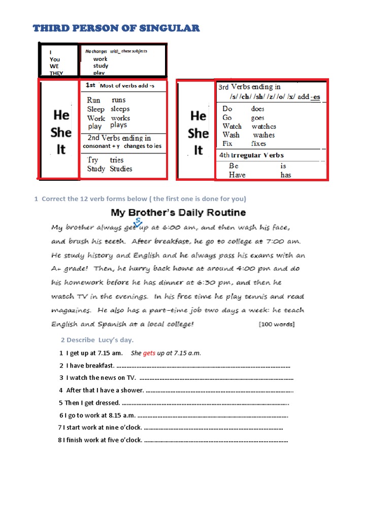 Third Person of Singular | PDF