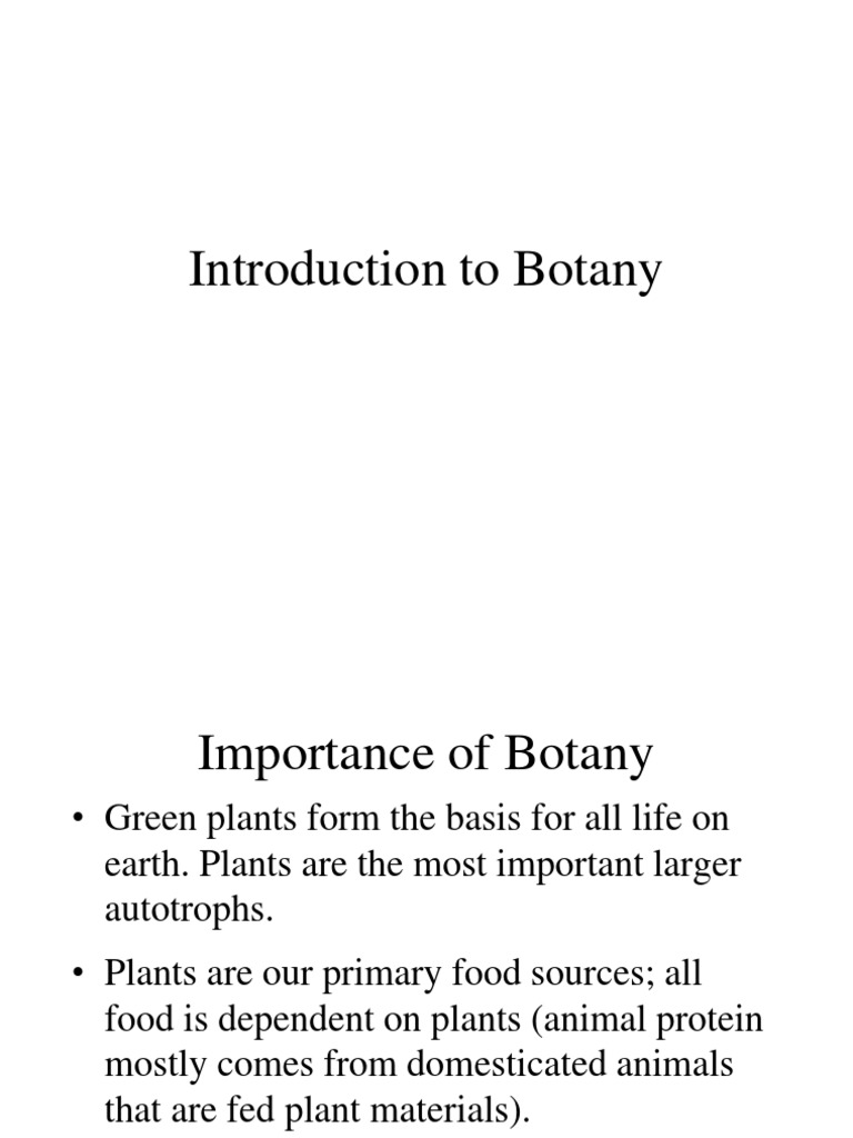 Importance of Botany Explained | PDF | Experiment | Hypothesis