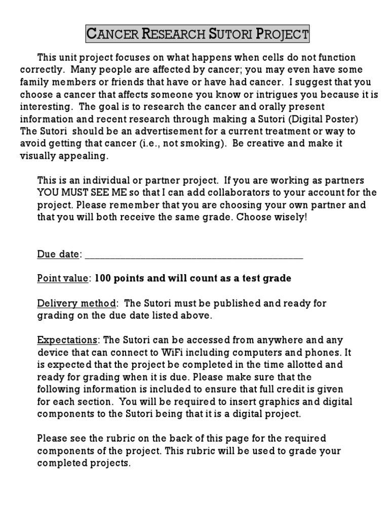 Cancer Project | Download Free PDF | Cancer | Epidemiology