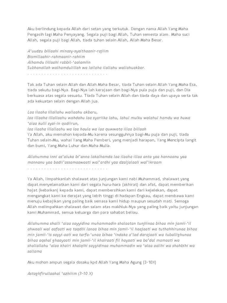 Kumpulan Doa Arafah | PDF