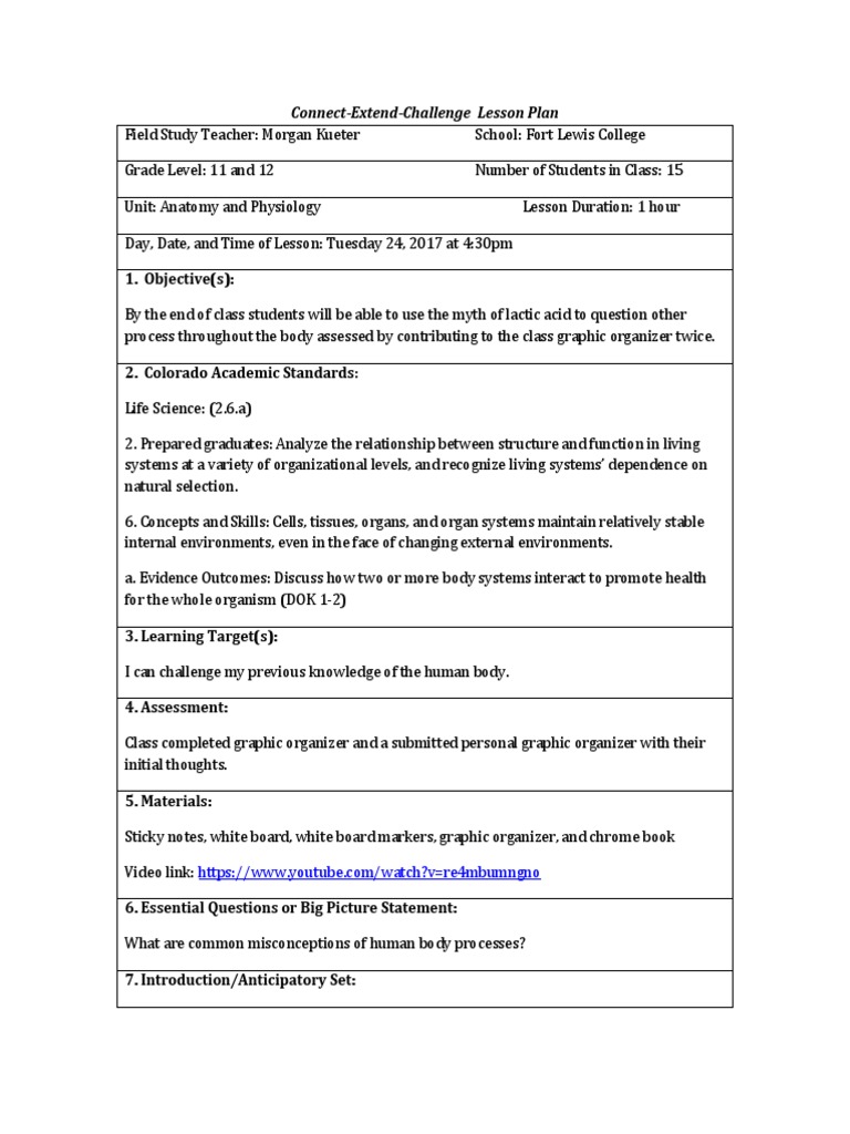 Connect Extend Challenge | PDF | Organ (Anatomy) | Classroom