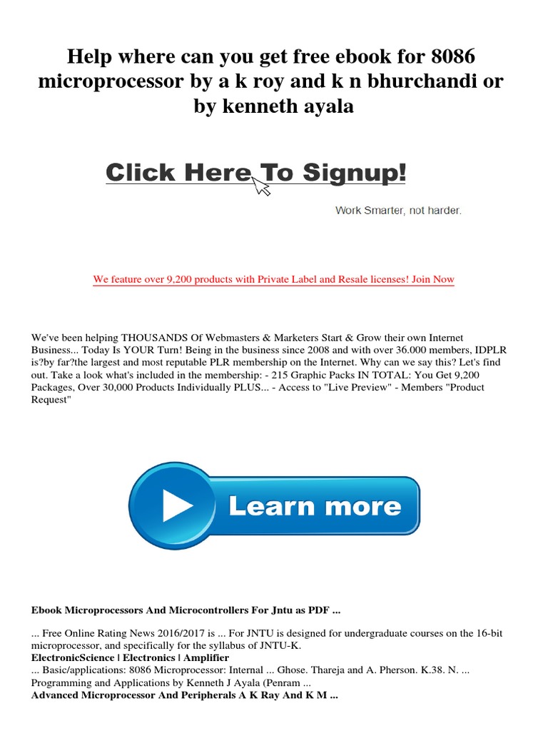 Free 8086 Microprocessor eBooks Guide | PDF | Microprocessor ...