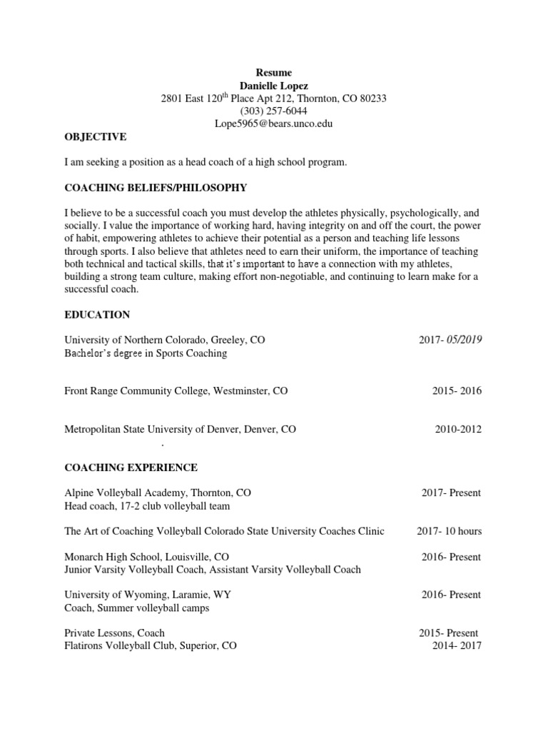 Danielle Resume | PDF | Quality Of Life | Cognition