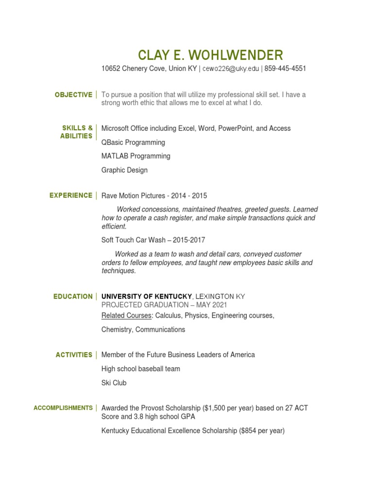 Resume For Eng | PDF