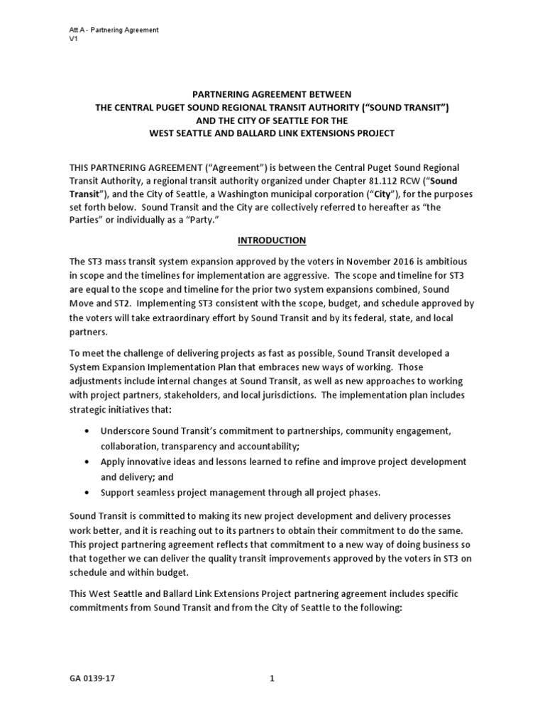 Partnering Agreement Details | PDF | Project Management | National ...