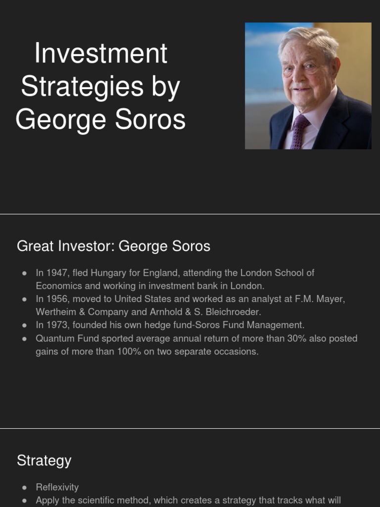 Investment Strategies by George Soros | PDF | George Soros | Speculation