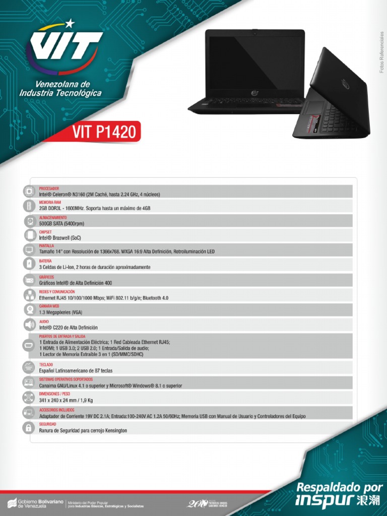 Características Vit p1420 | PDF