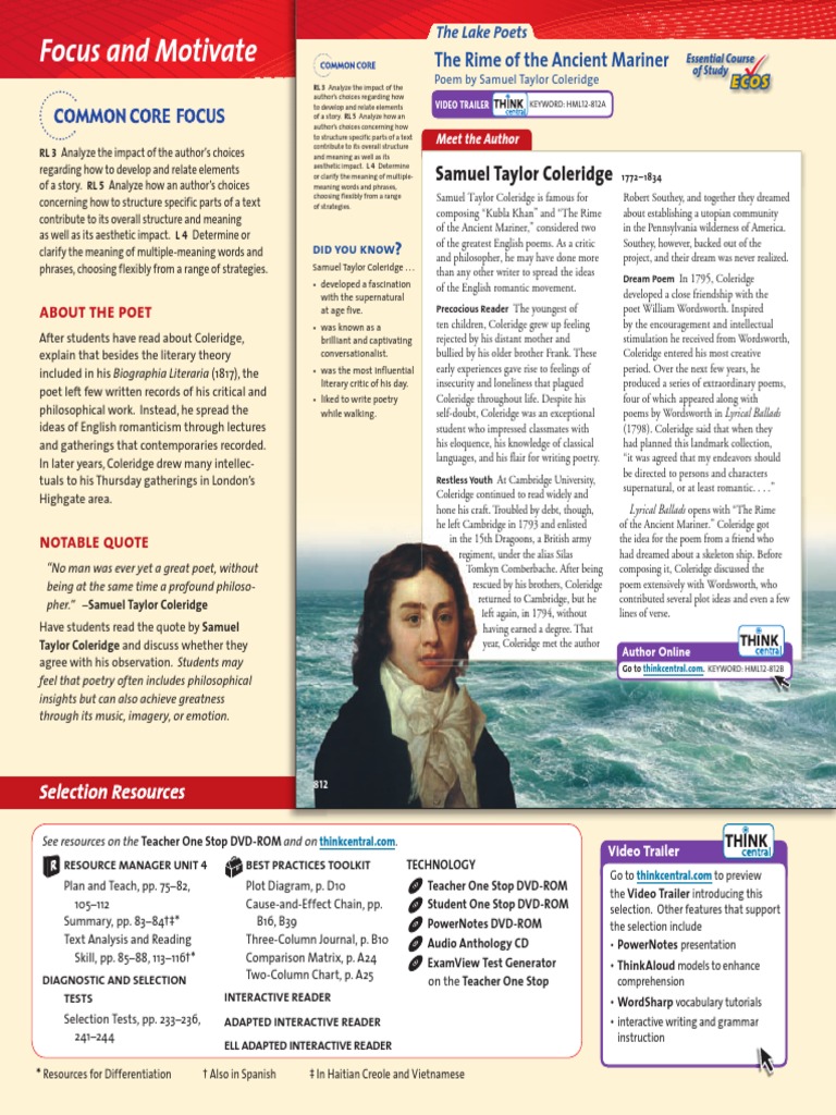 Rime of Ancient Mariner Text | PDF | Samuel Taylor Coleridge | Ballad
