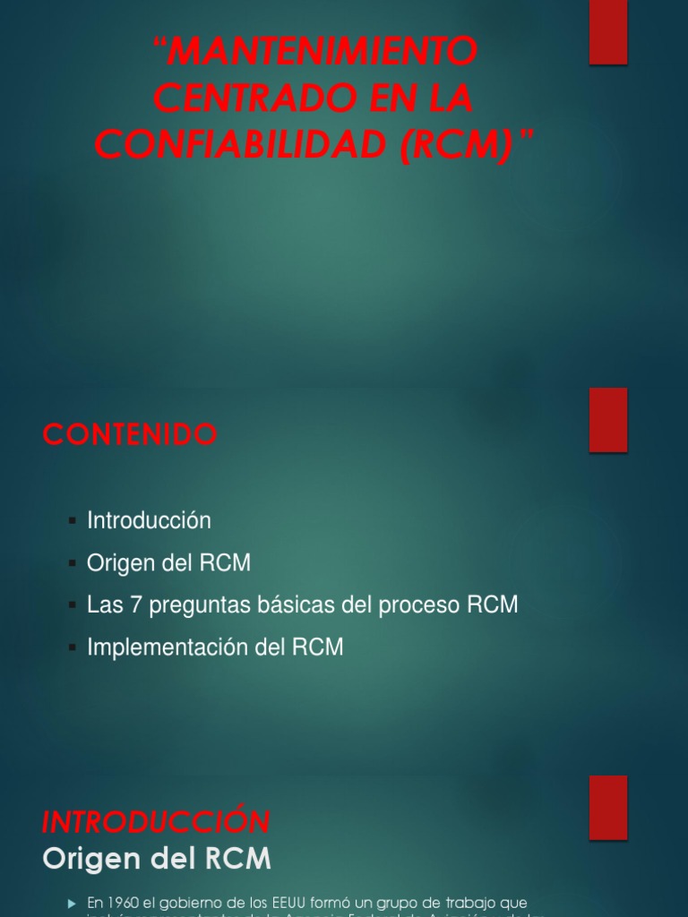 Mantenimiento Centrado en La Confiabilidad RCM | PDF