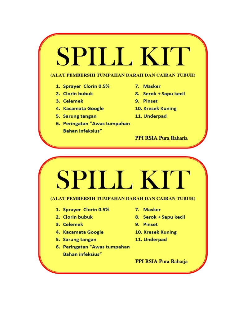 Spill Kit | PDF