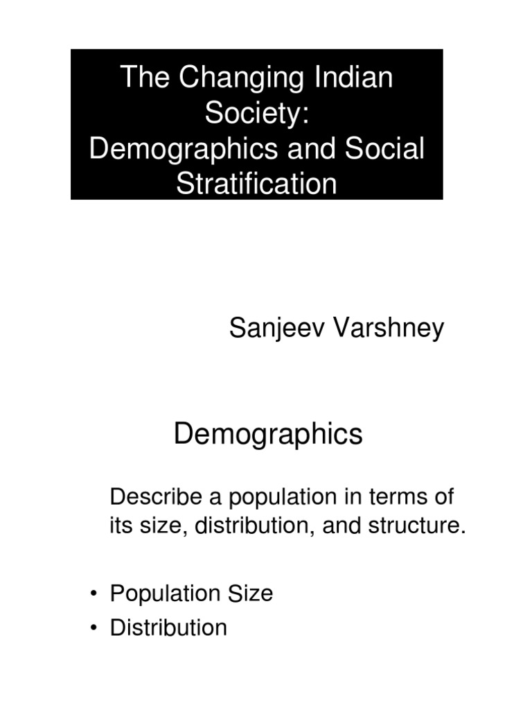Indian Society: Demographics & Social Stratification | PDF ...