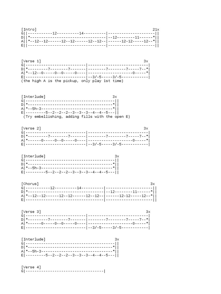 Sweet Emotion Aerosmith Bass Tab | Song Structure | Song Recordings
