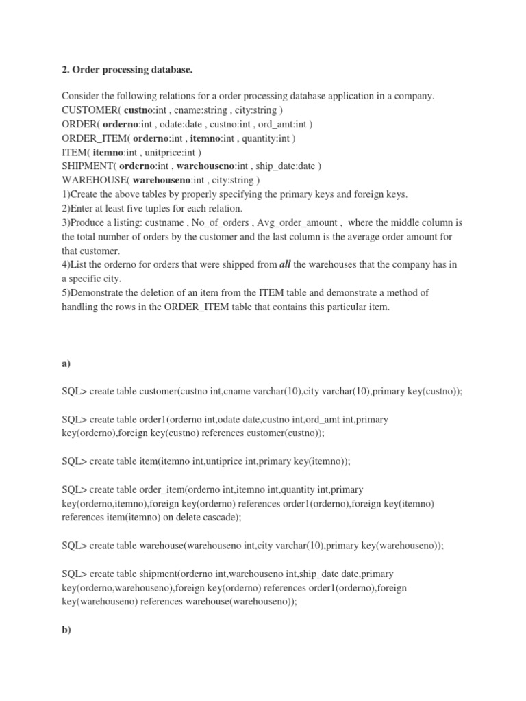 DBMS LAB Samples | PDF | Databases | Information Technology Management