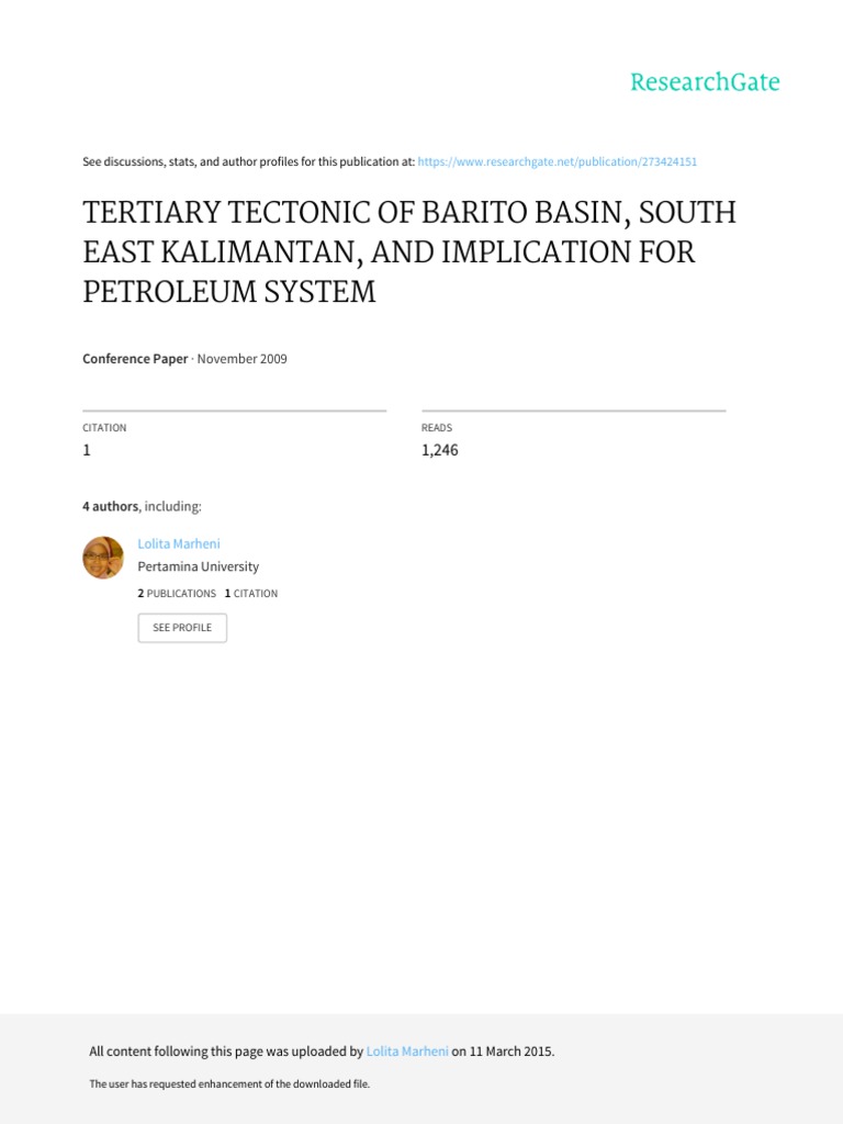 Tertiary Tectonic of Barito Basin, South East Kalimantan, and ...