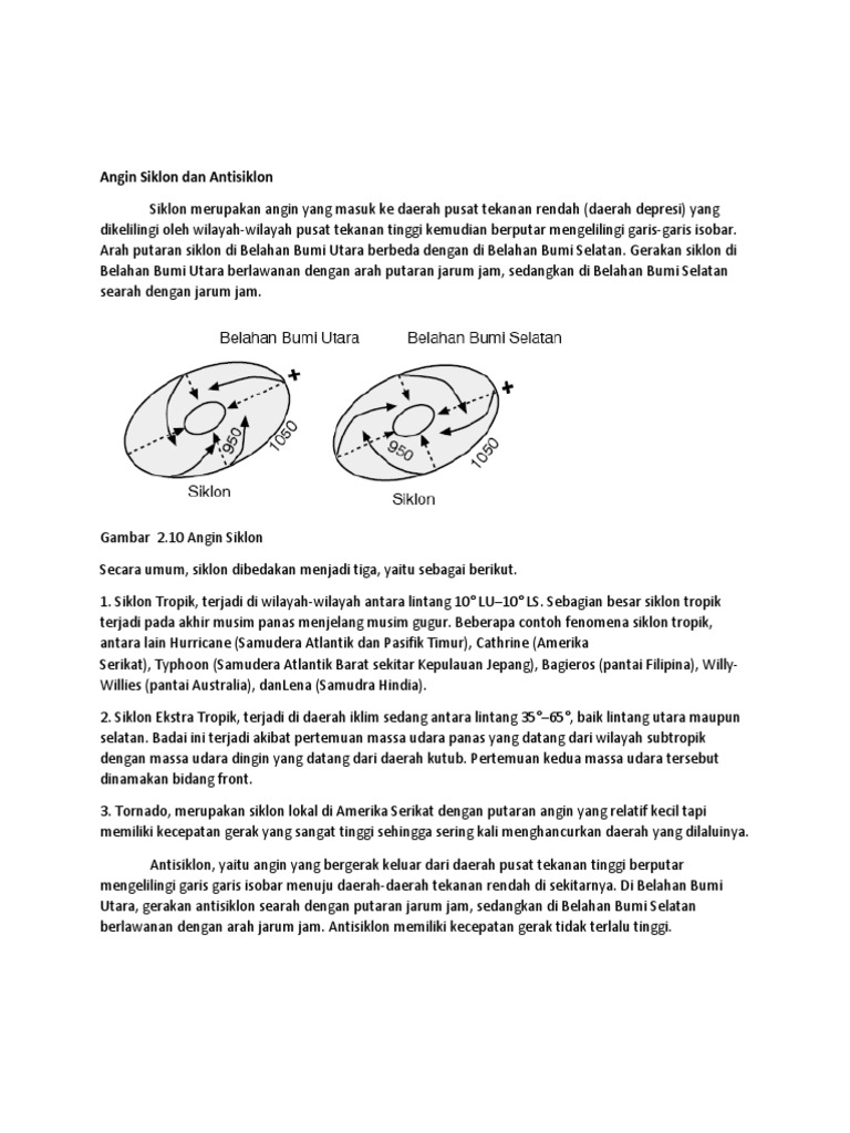 Angin Siklon Dan Antisiklon | PDF