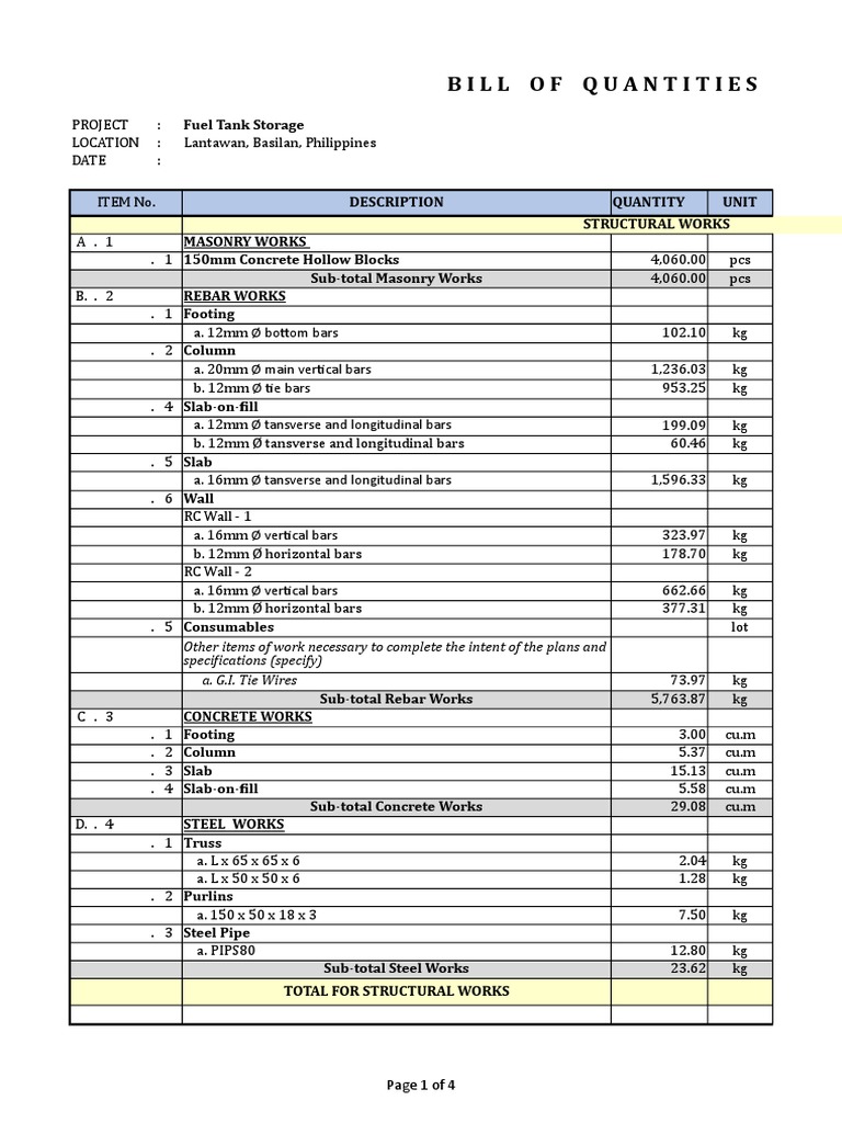 Fuel Tank Storage Final | PDF | Masonry | Civil Engineering