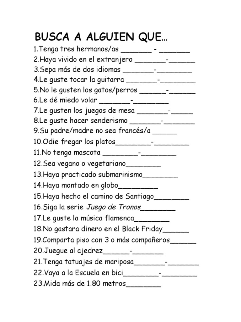 Busca a Alguien Que...