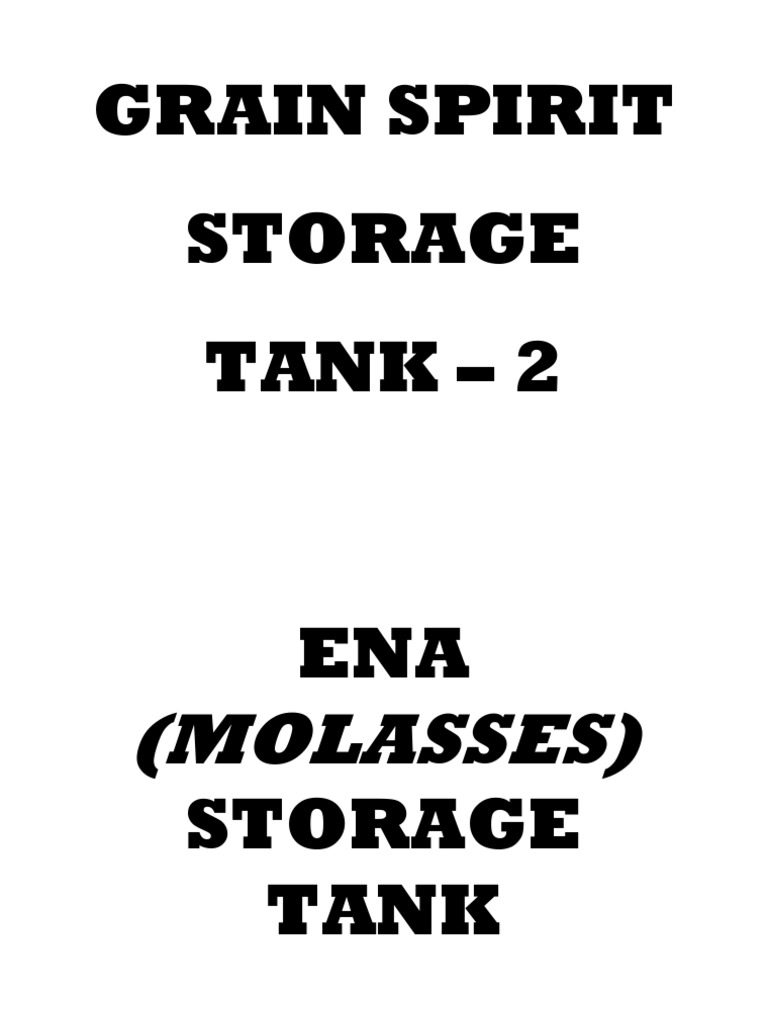 Grain Spirit Storage Tank - 2 | PDF