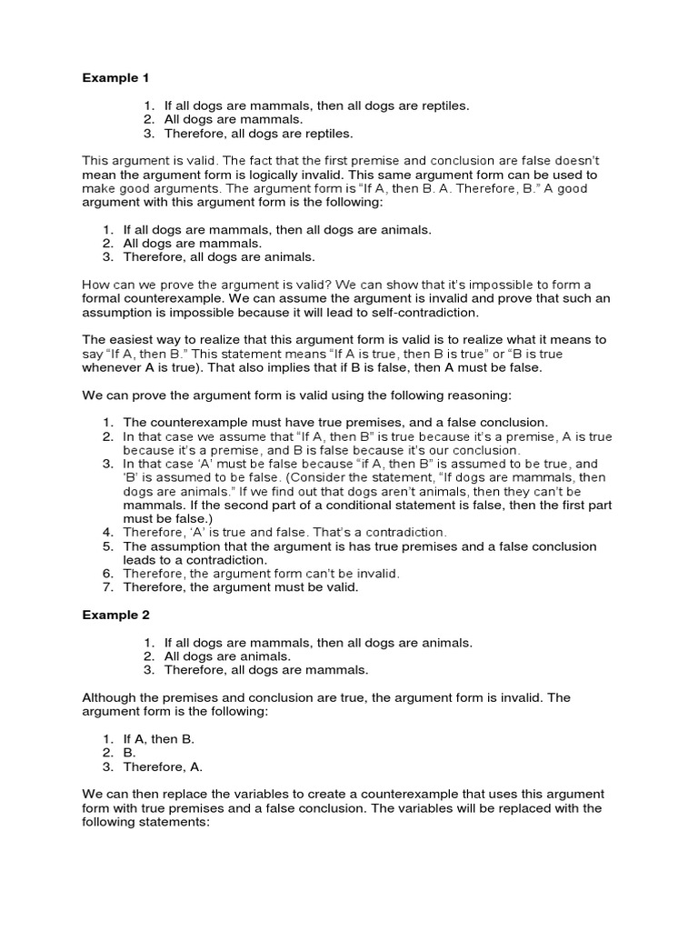 Valid and Invalid Arguments | PDF | Argument | Logical Consequence