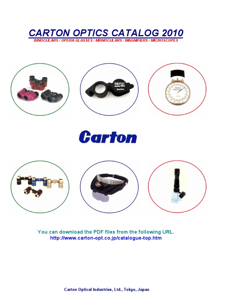 Carton Optical Products Catalog 2010 | PDF | Lens (Optics) | Glass ...