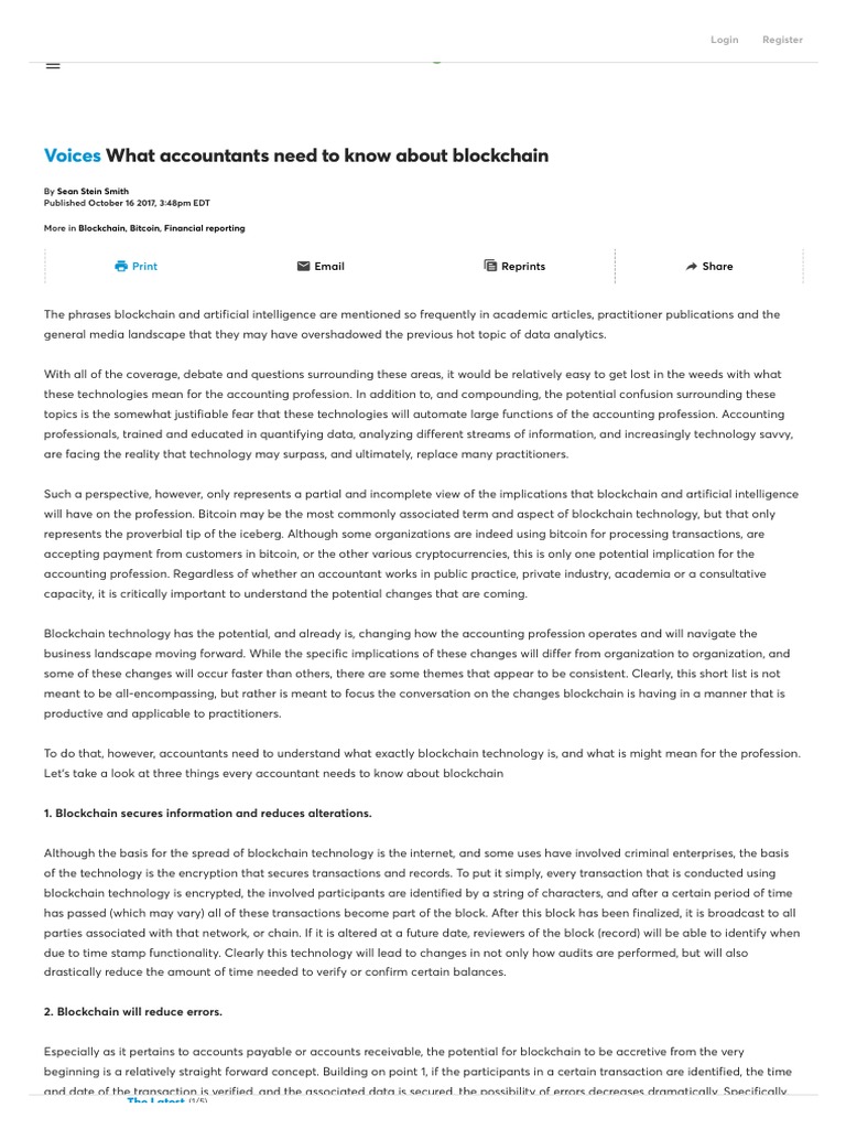 What Accountants Need To Know About Blockchain - Accounting Today | PDF ...