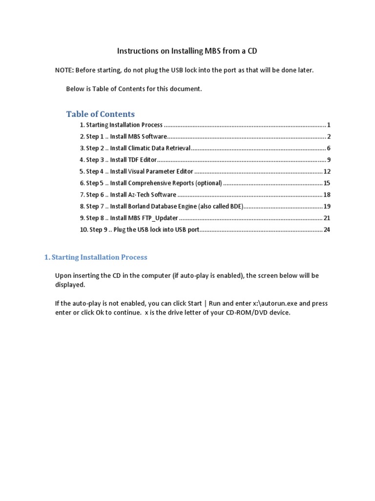 MBS Installation Help | PDF | Installation (Computer Programs ...