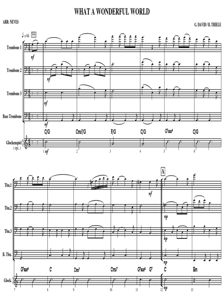 Trombone 1: Arr: Neves G. David / B. Thiele | PDF | Brass Instruments ...