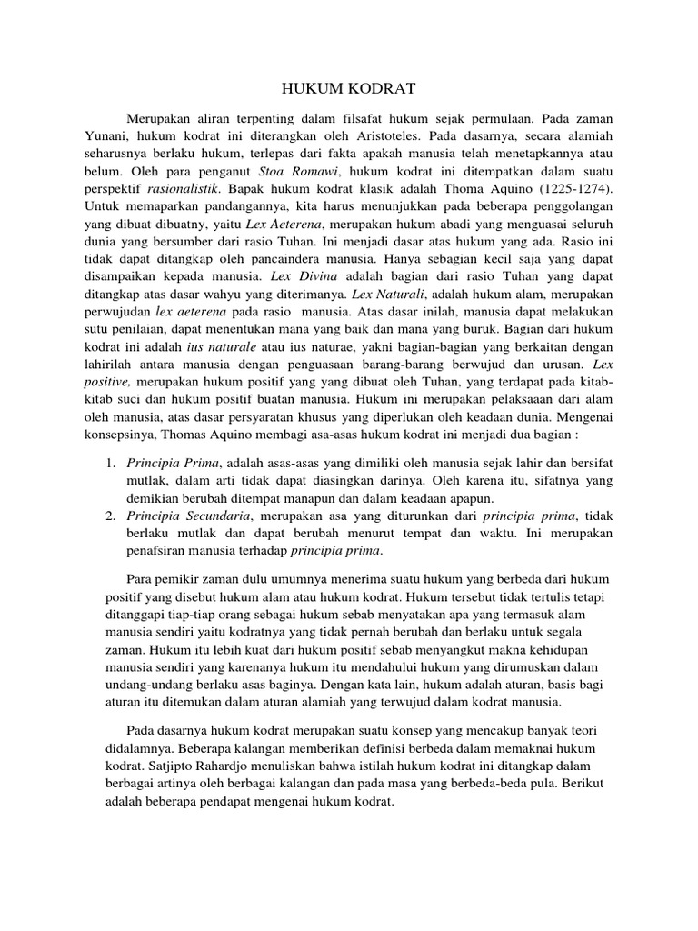 Hukum Kodrat | PDF