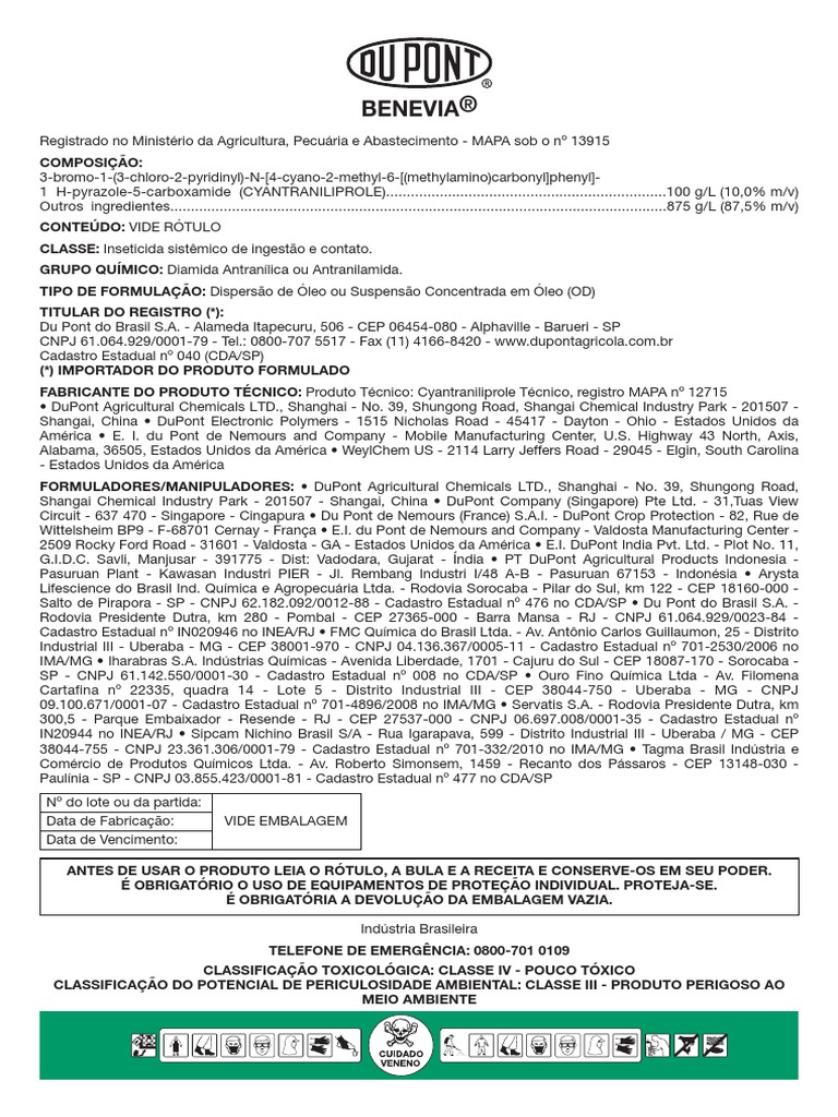Benevia Bula | PDF | Inseticida | Ferimento
