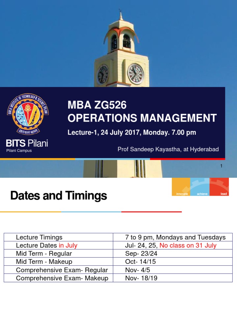 Operations Management BITS Pilani | PDF | Computer Aided Design | New ...