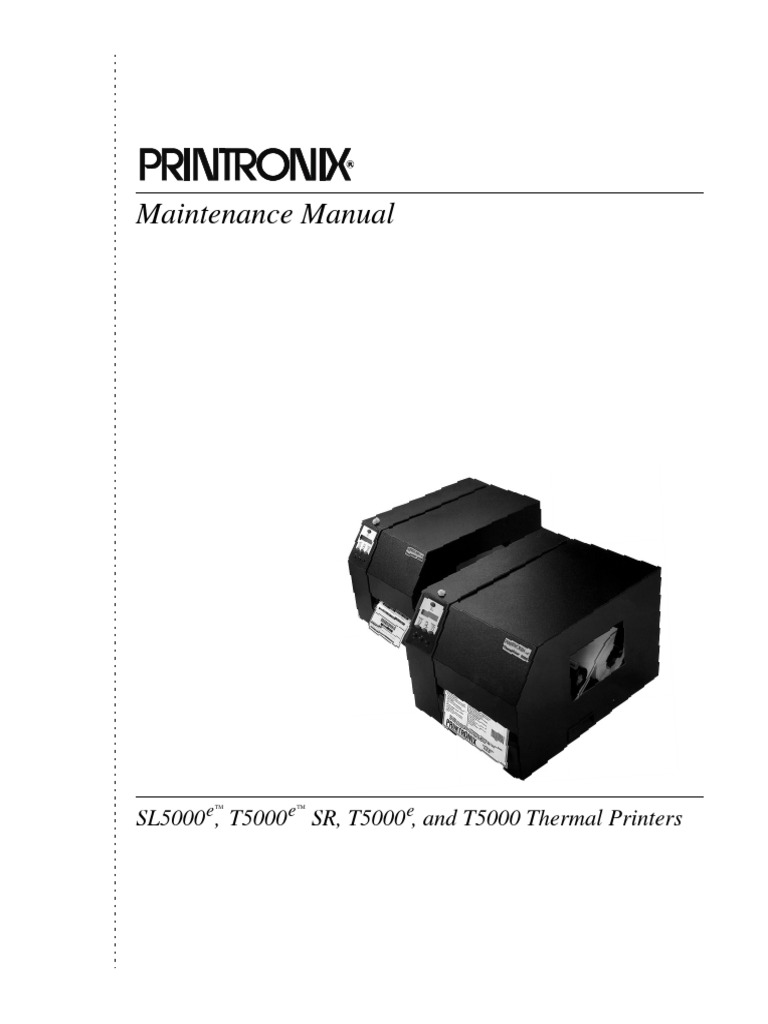 Printronix-T5000 SM PDF | PDF | Printer (Computing) | Electromagnetic ...