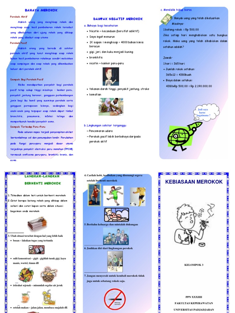 Leaflet Bahaya Merokok | PDF