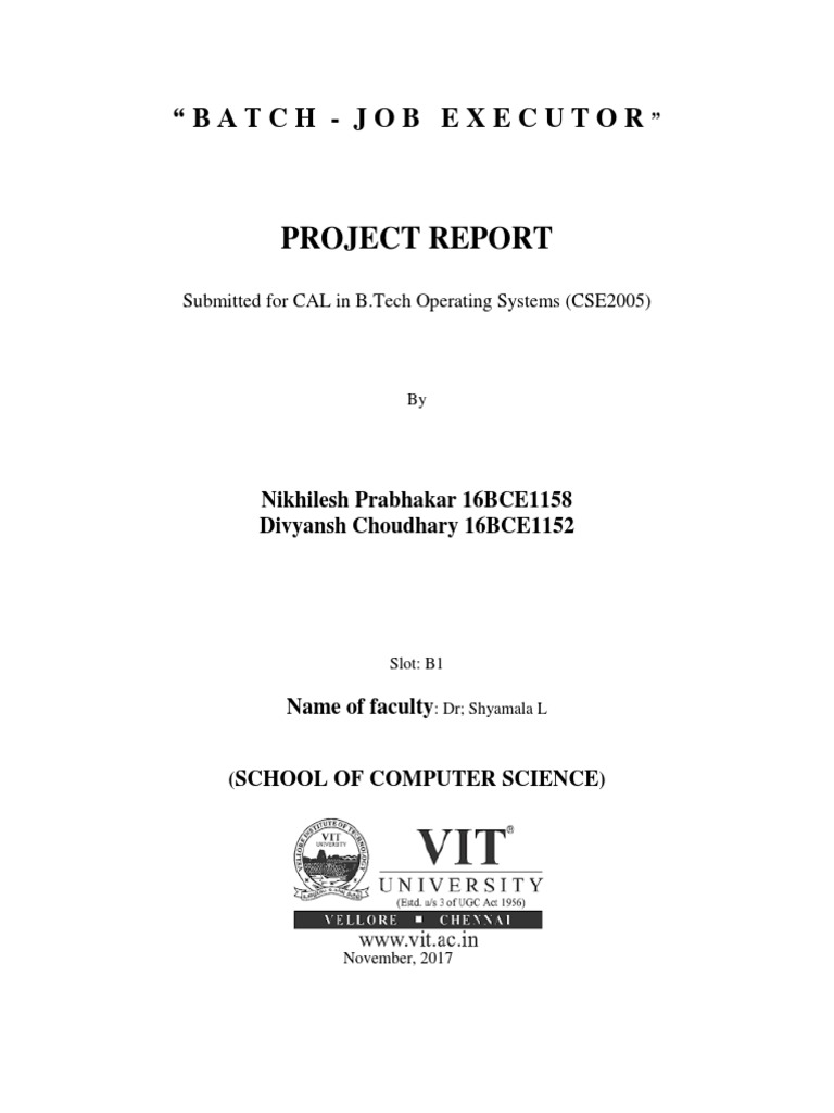 OS Project Report | PDF | Areas Of Computer Science | Software