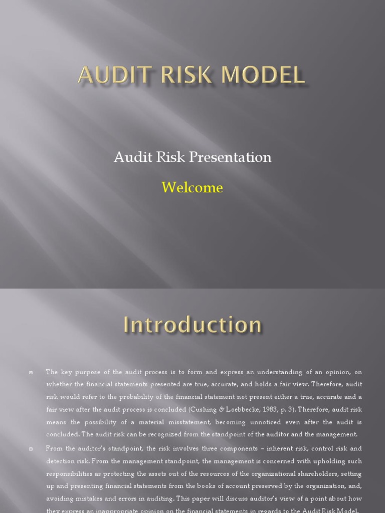 Audit Risk Model | PDF | Audit | Internal Control