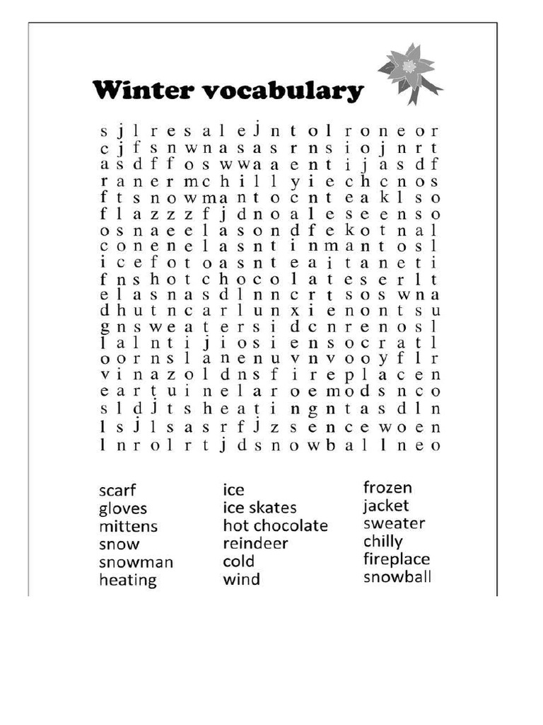 Sopa Letras Winter | PDF