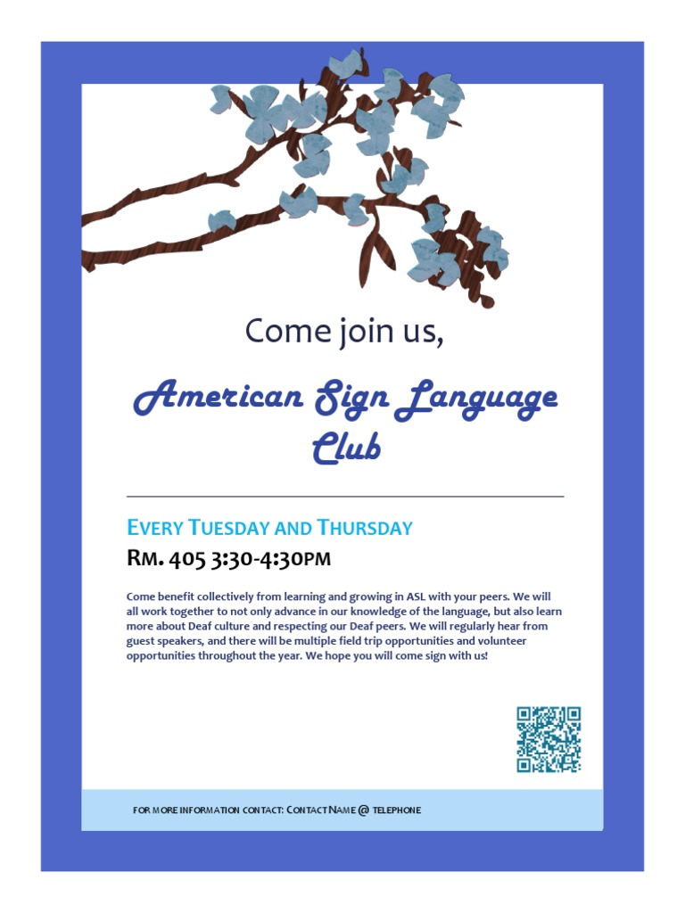 Sign Language Club Flyer | PDF