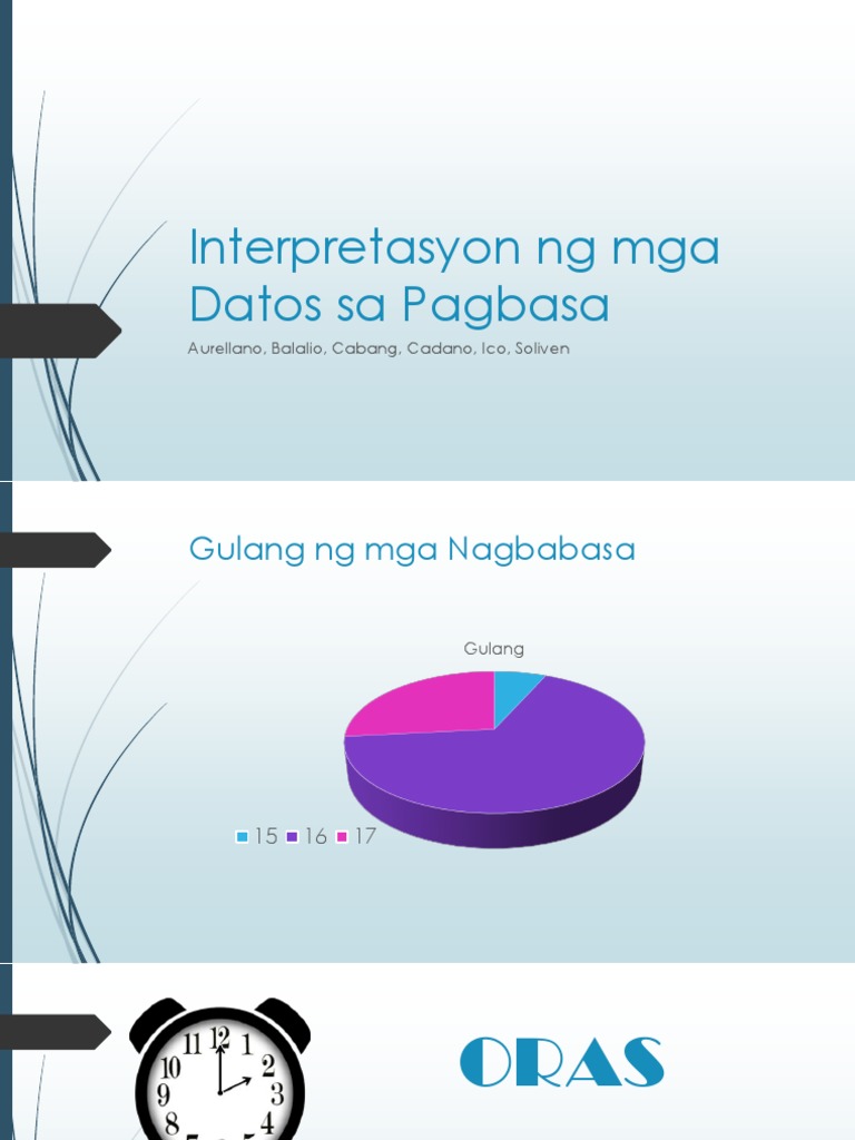 Interpretasyon NG Mga Datos Sa Pagbasa | PDF