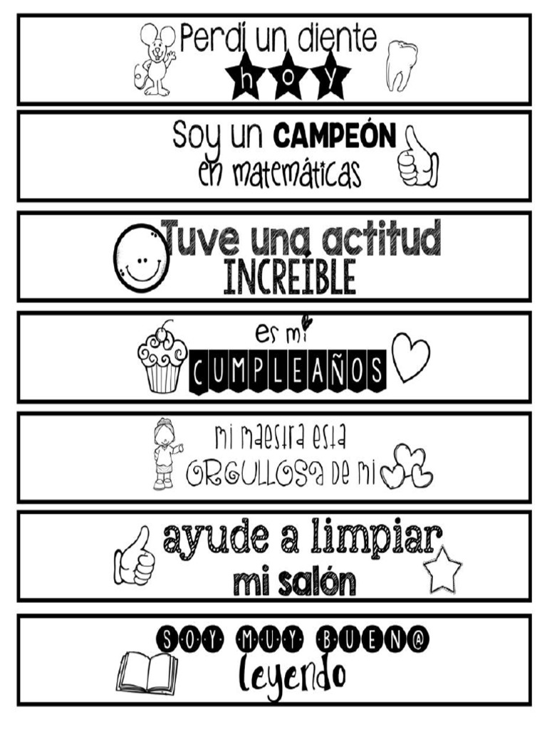 Pulseras para Motivar y Trabajar Con Niños en Clase | PDF